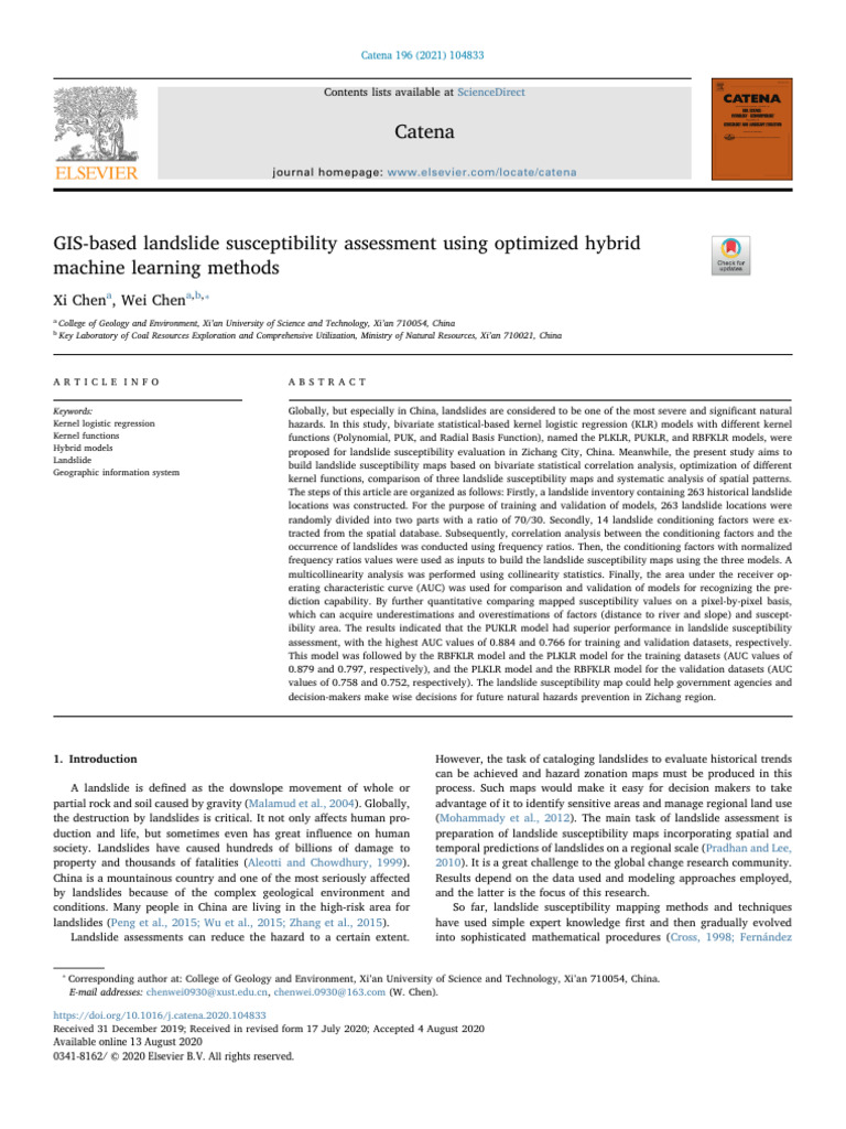 2021-GIS-based Landslide Susceptibility Assessment Using Optimized ... 2021-GIS-based Landslide Susceptibility Assessment Using Optimized ...