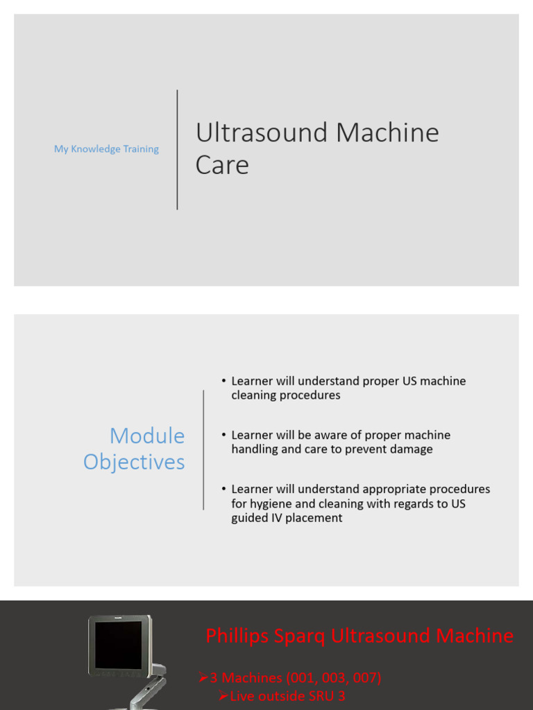US+ +Ultrasound+Machine+Care+111919 | PDF | Medical Ultrasound ...