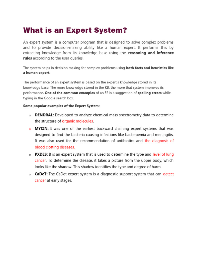 Expert System | Download Free PDF | Inference | Cognition