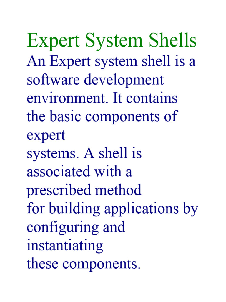 Expert System Shells | Download Free PDF | Shell (Computing) | Information Science