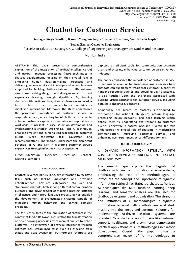 IJIRCST Paper Template | PDF | Intelligence (AI) & Semantics | Artificial Intelligence