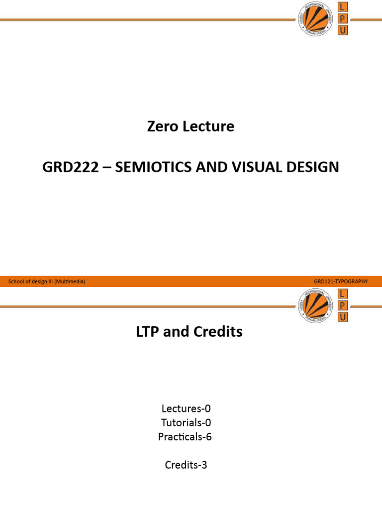 Semiotics in Visual Design Course Guide | PDF | Semiotics | Liberal ...
