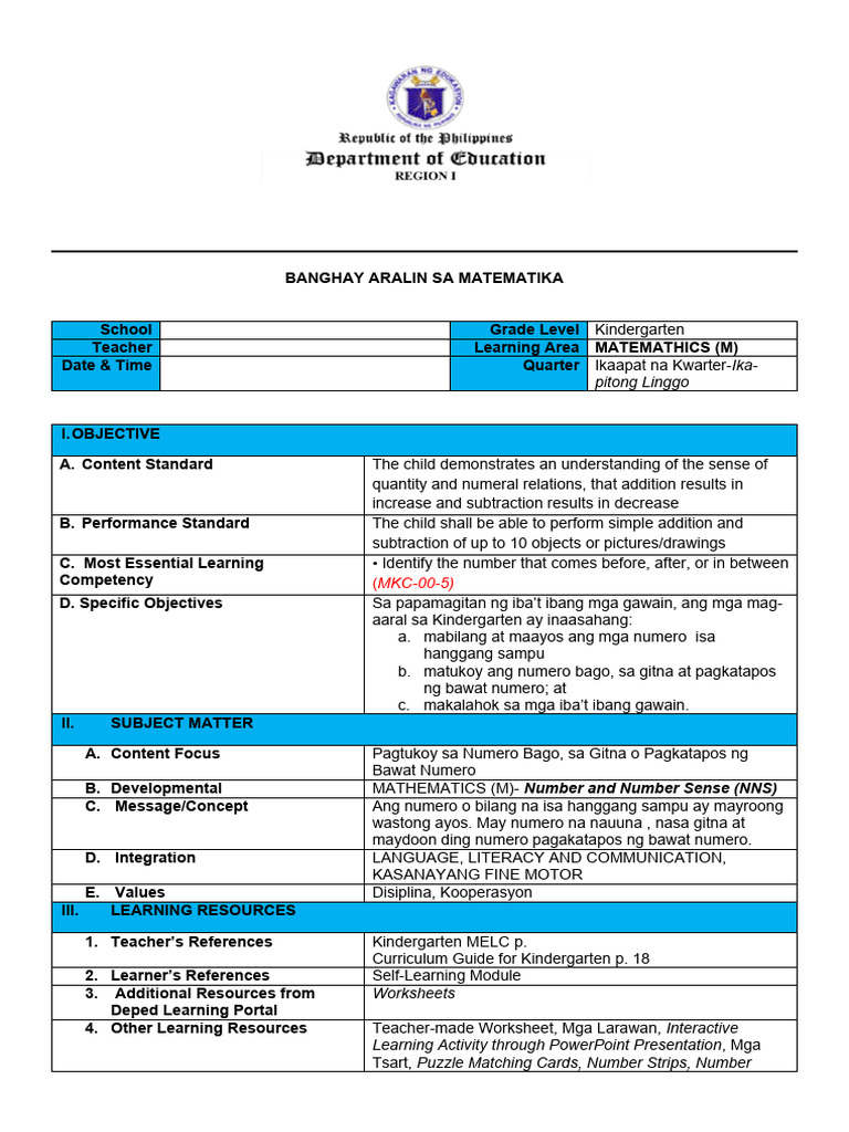 Lesson Plan Quarter 4 Week 7 | PDF
