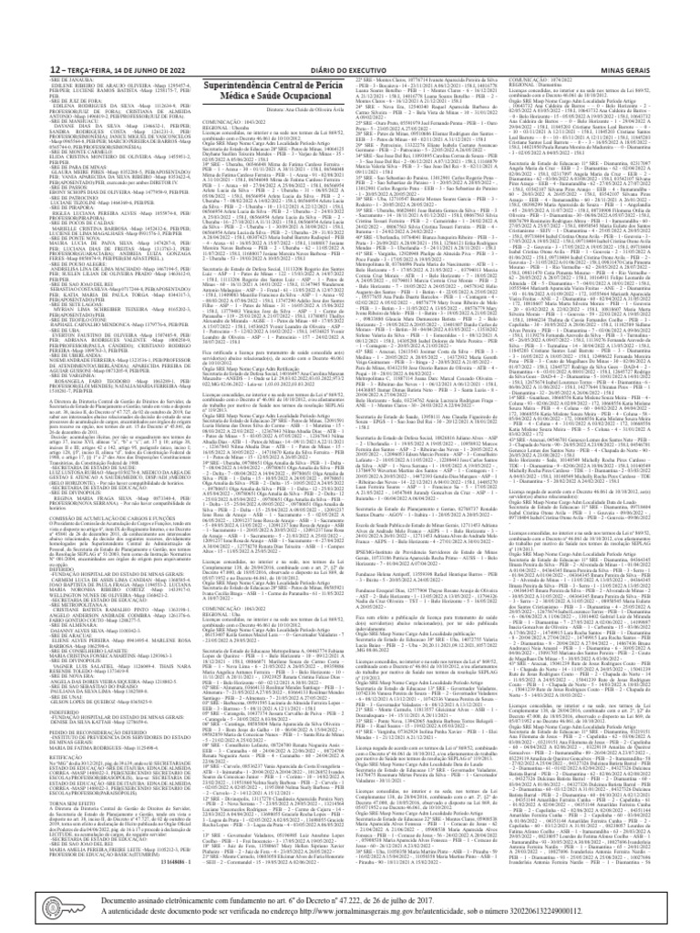 Caderno1 - 2022 06 14 1 | PDF | Brasil | Documentos jurídicos