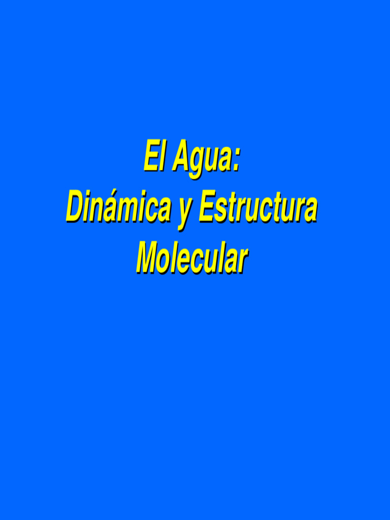 Estructura Agua | PDF | Agua | Salinidad