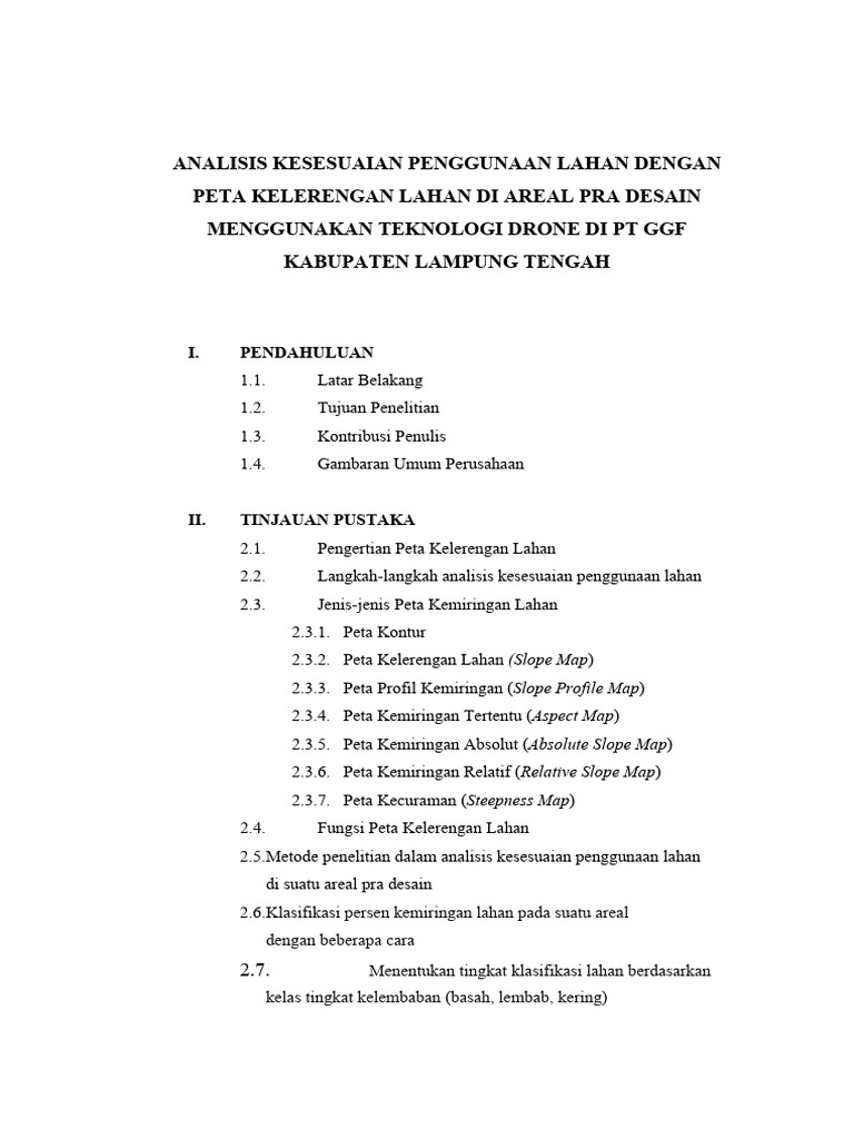 OUTLINE LAPORAN TA | PDF