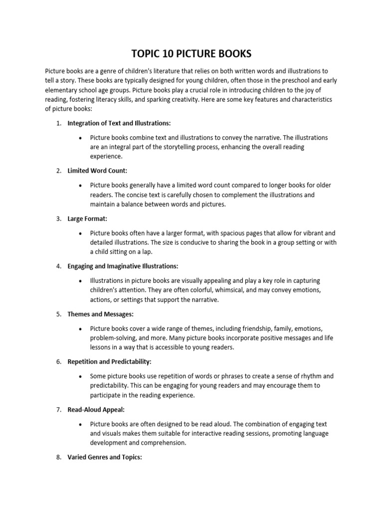 A Picture-Books | Download Free PDF | Picture Book | Reading Comprehension