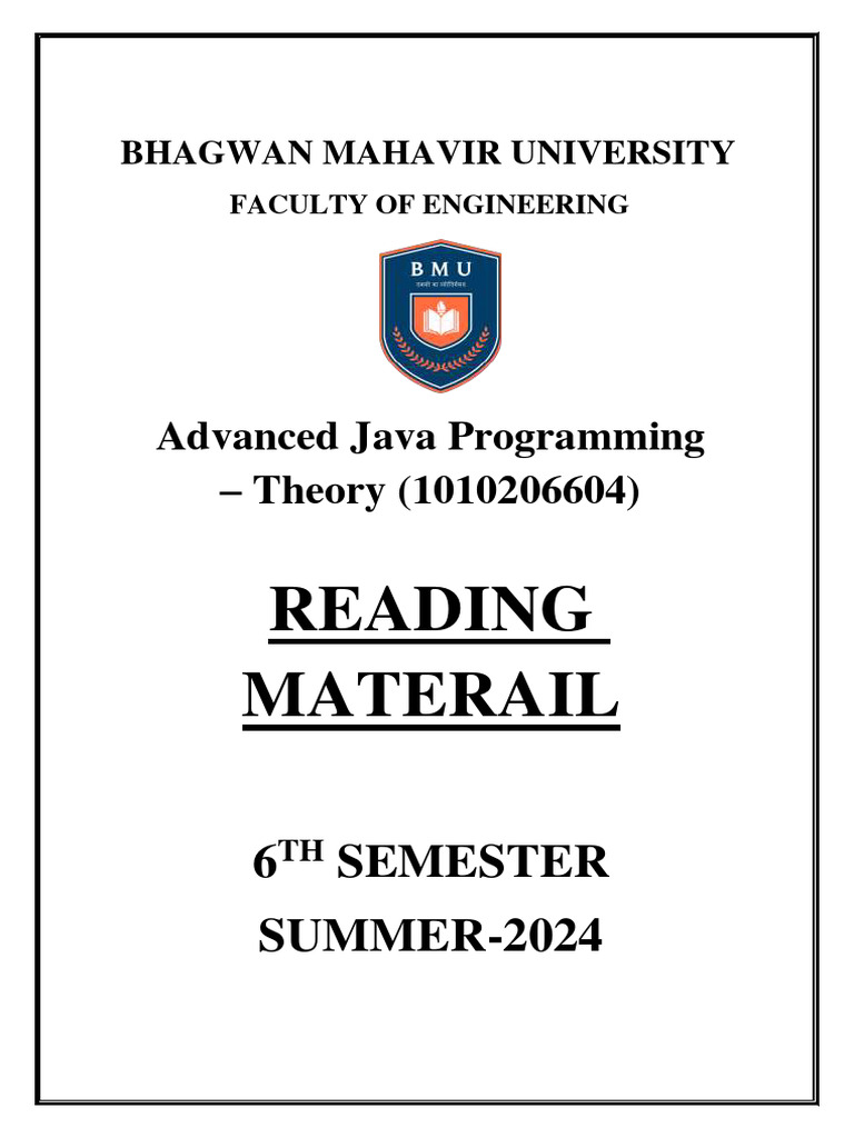 UNIT-1-Java Swing-AJP-6TH-SEM-SUMMER-2024 | PDF | Button (Computing) | Computing
