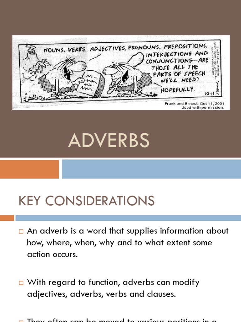 Understanding Adverbs: Types and Functions | PDF | Career & Growth ...