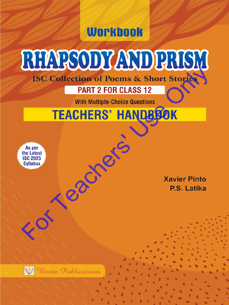 Teachers Handbook - Rhapsody and Prism-12 - FINAL PDF | PDF