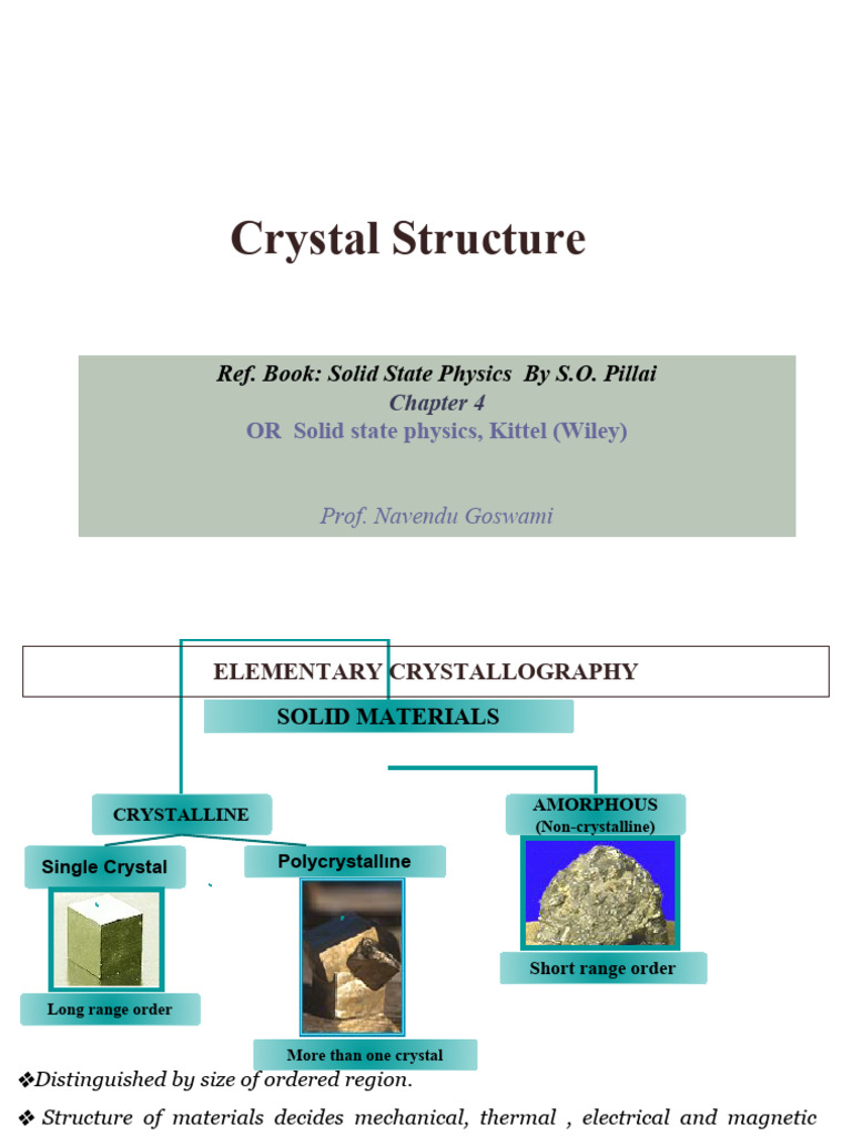 Crystal Structure | PDF | Crystal Structure | Geometry