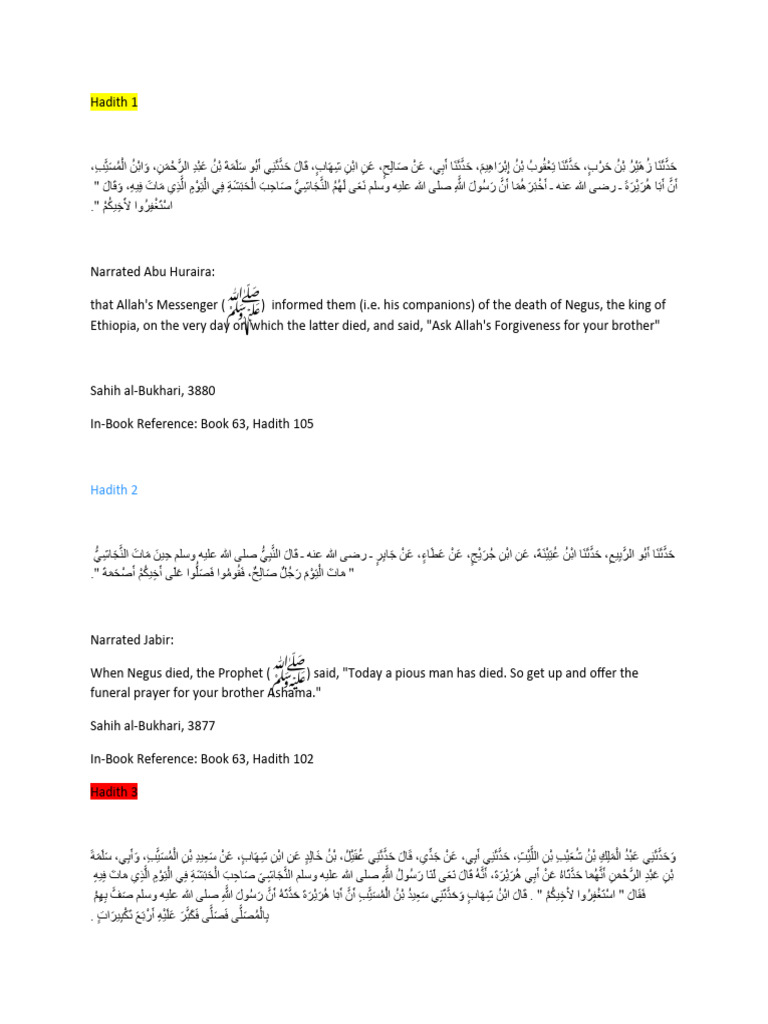 Death of Najashi | PDF | Abrahamic Religions | Islamic Jurisprudence