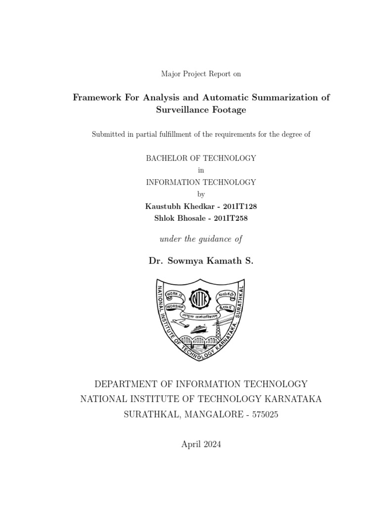 Kaustubh Shlok SK Report | Download Free PDF | Surveillance | Closed Circuit Television