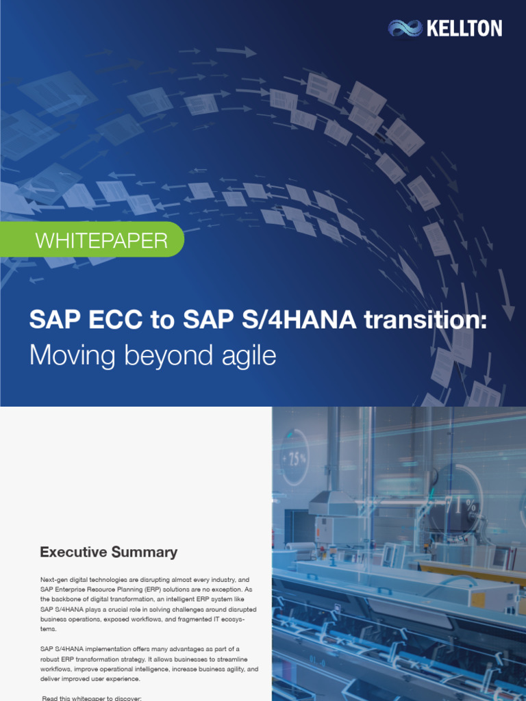 SAP ECC to SAP S4HANA transition - Moving beyond agile | PDF ...