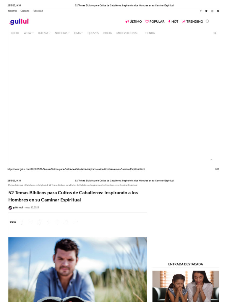 52 Temas Bíblicos Para Cultos de Caballeros_ Inspirando a Los Hombres en Su Caminar Espiritual ...