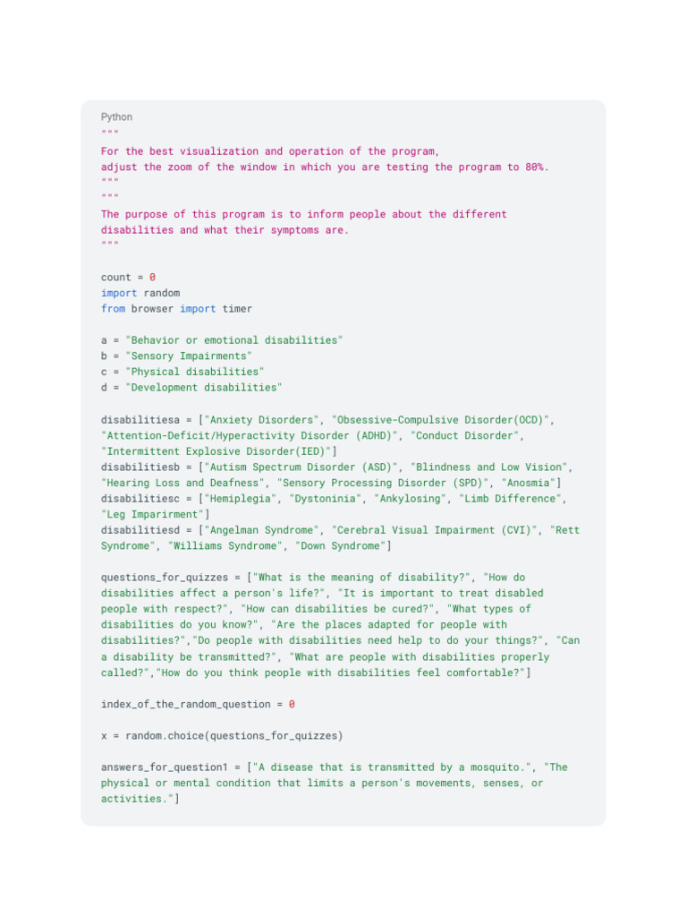PC Final | PDF | Disability | Visual Impairment