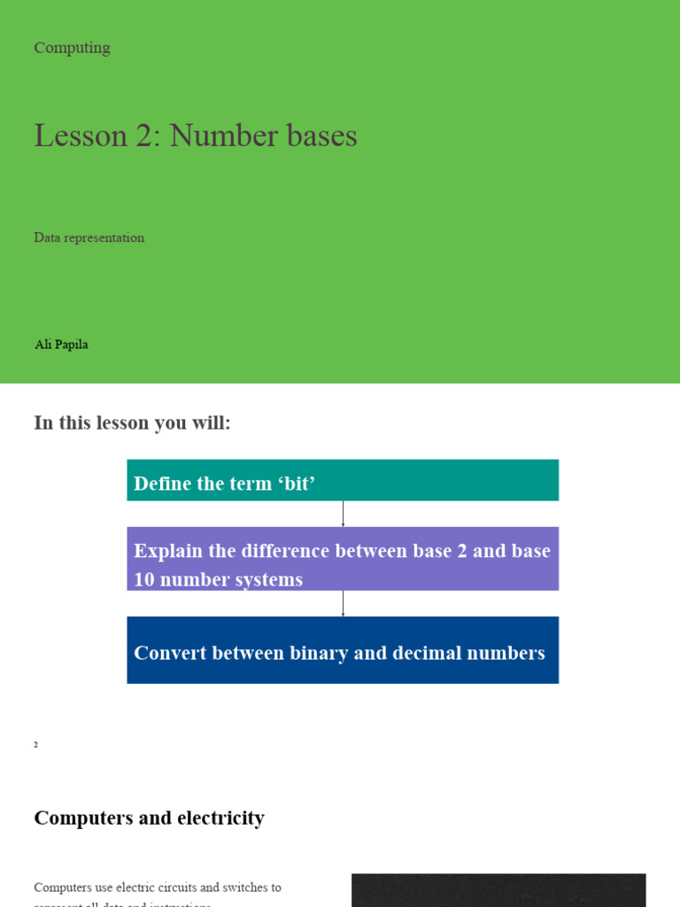 Lesson 2 Number bases | PDF | Computer Engineering | Mathematical Notation