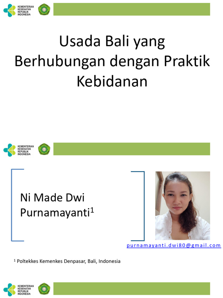 Usada Bali dalam Kebidanan | PDF