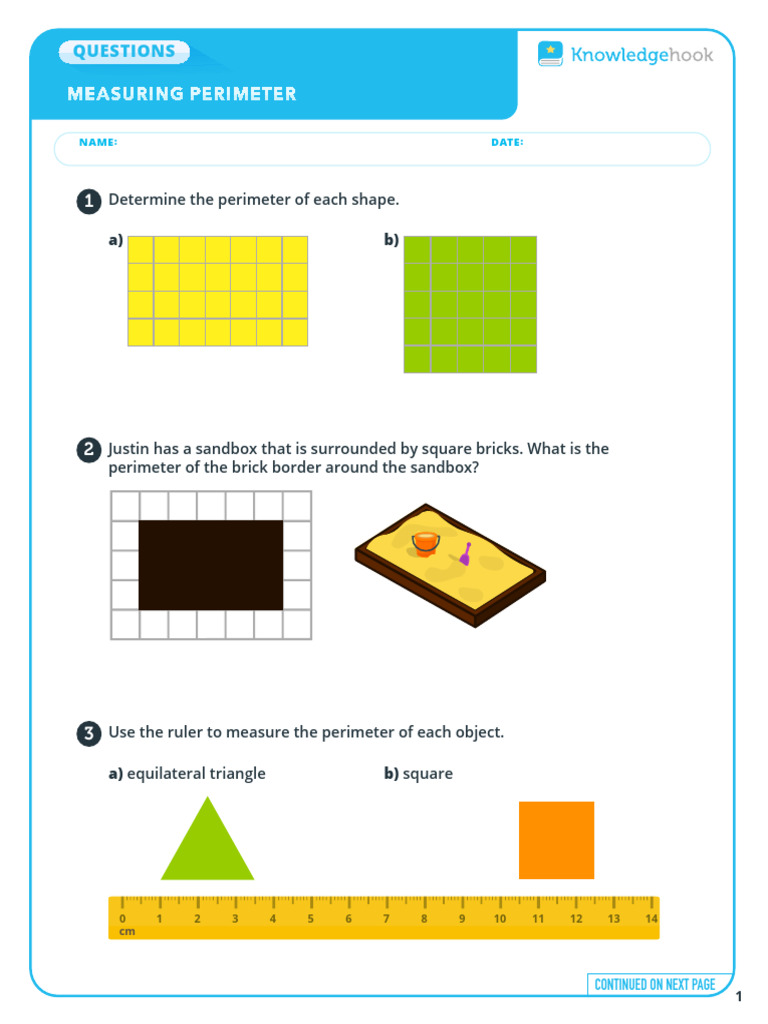 IQ 189 Measuring Perimeter - CAN | PDF | Area | Shape