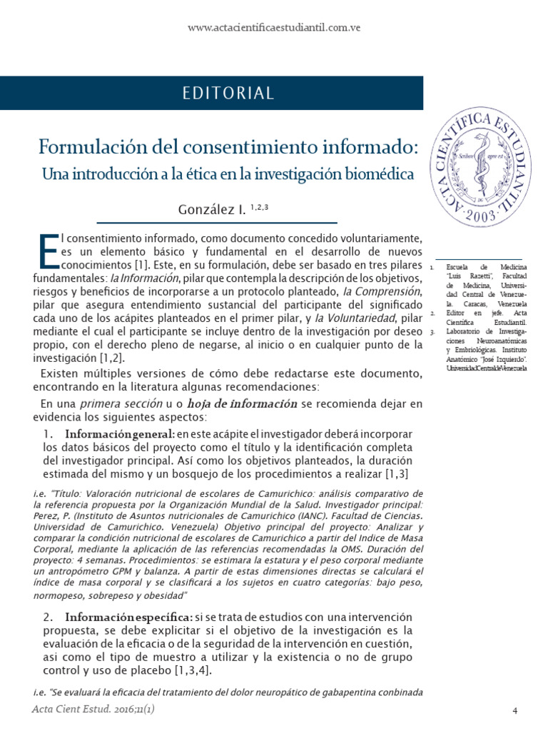 14344-Texto Del Artículo-30799-1-10-20171204 | PDF | Obesidad | Consentimiento informado