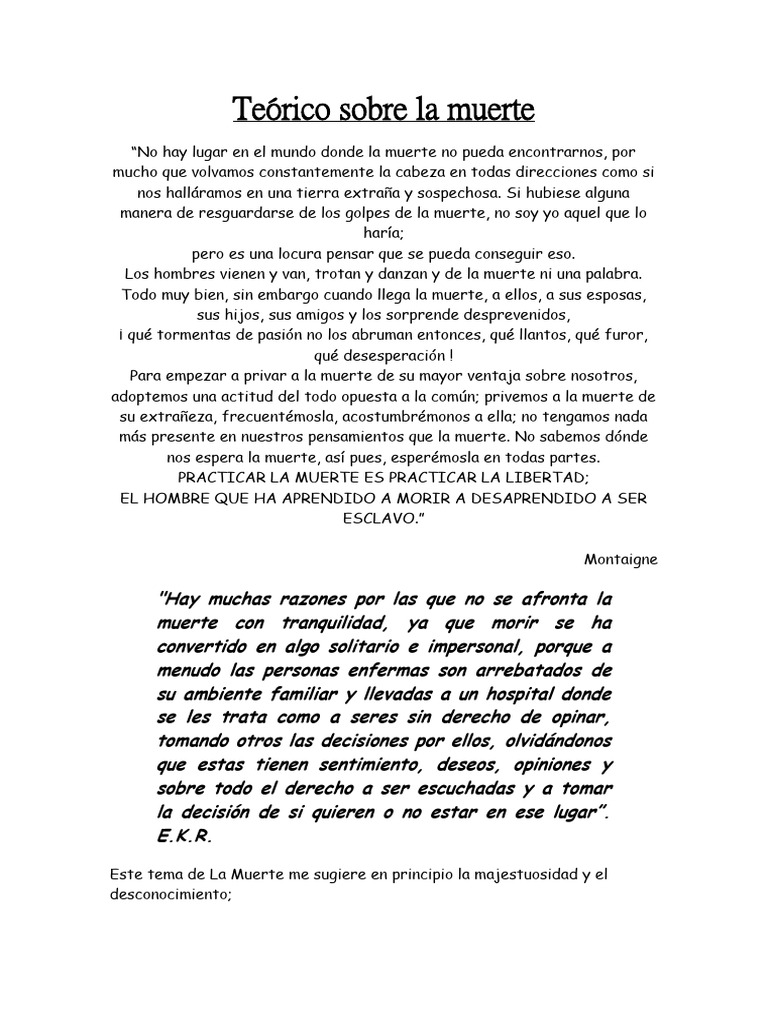 Enfoques sobre la Muerte y el Acompañamiento | PDF | Alma