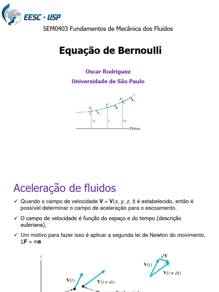 Mec Flu Bernoulli | PDF | Mecânica dos fluidos | Velocidade
