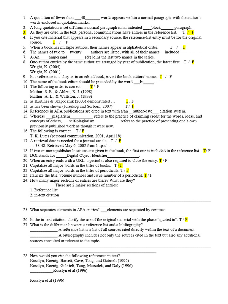 APA - Practice 2 - 3 April 2024 - Phùng Thị Mai Hương | PDF | Citation ...