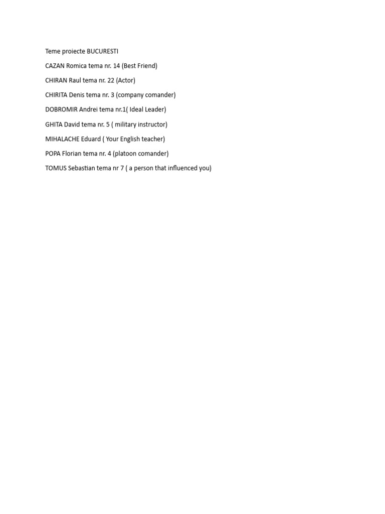 Teme Proiecte | PDF Teme Proiecte | PDF