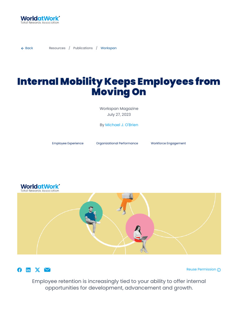 Internal Mobility Keeps Employees From Moving On - WorldatWork | PDF ...