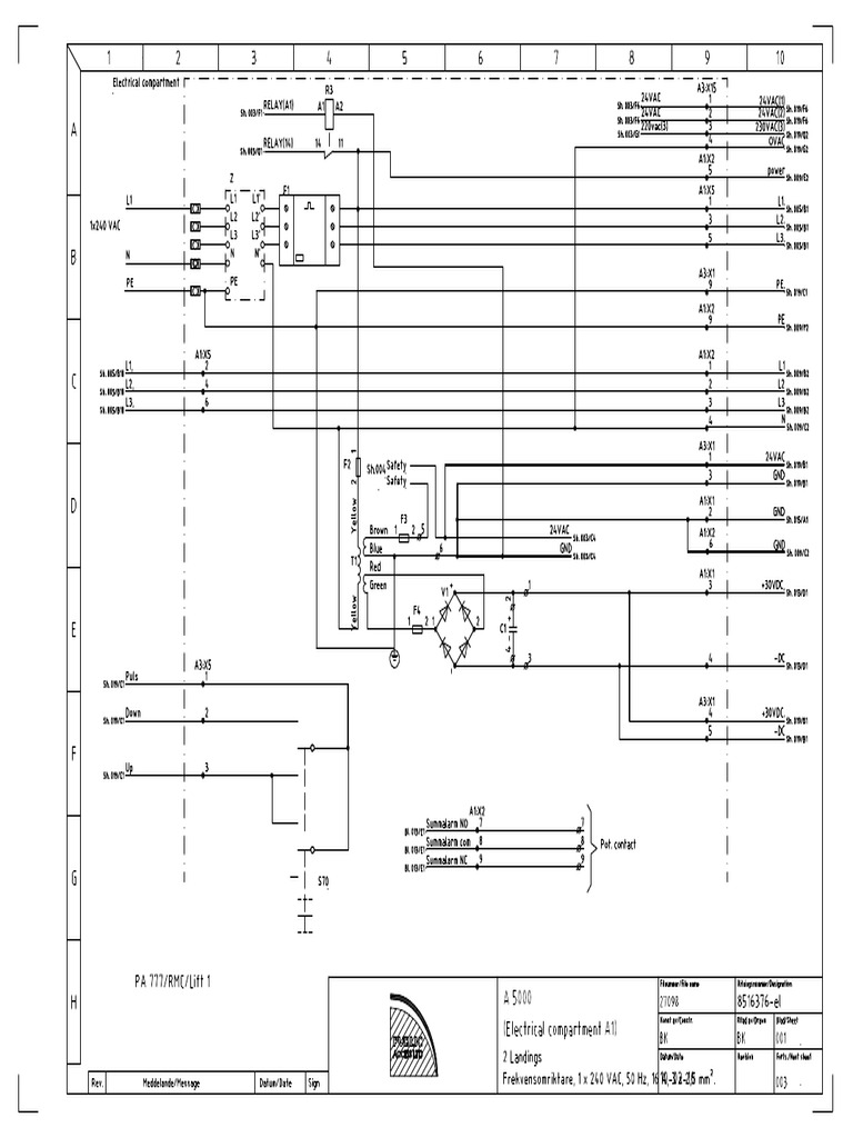 Cibes A5000 Wiring and Installation Guide | PDF | Relay | Equipment