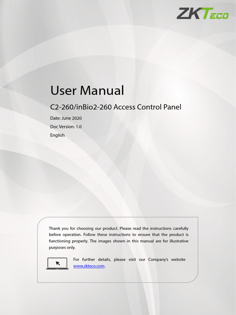 C2-260 & InBio2-260 User Manual V1.1 | PDF | Access Control | Power Supply