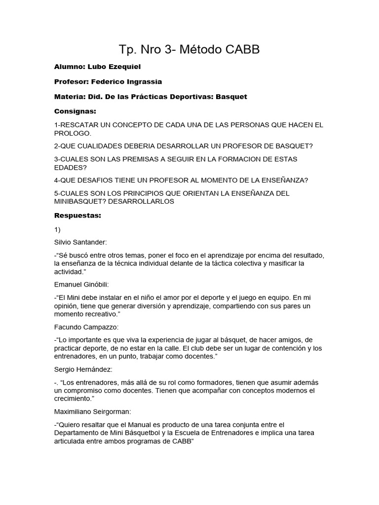 TP Manual CABB | PDF | Enseñando | Conocimiento