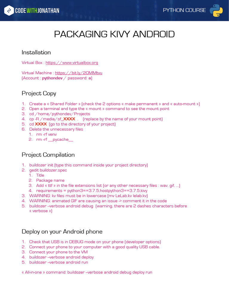 Packaging Kivy Android | PDF Packaging Kivy Android | PDF
