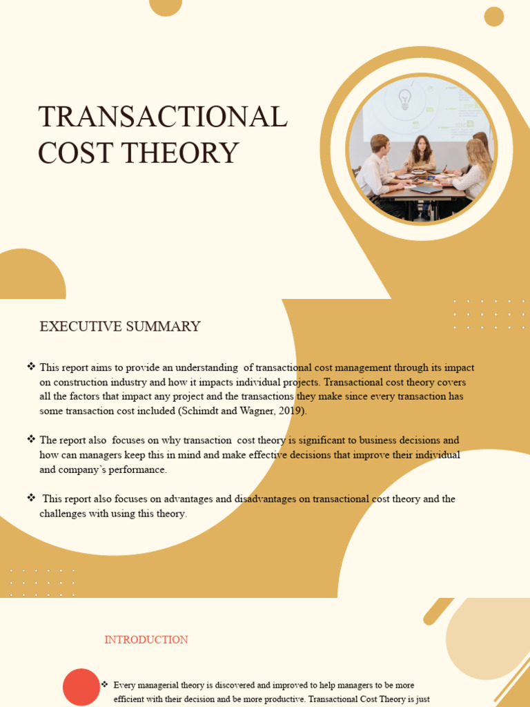 Transactional Cost Theory | Download Free PDF | General Contractor ...
