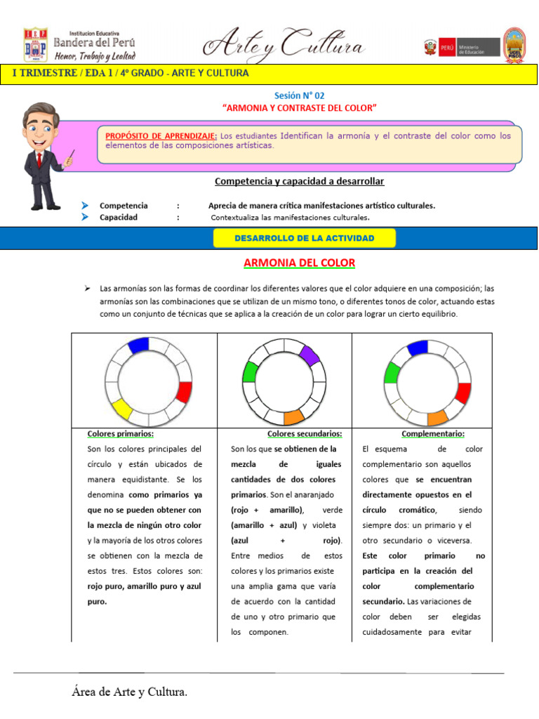 Ficha de Clase 2 - Armonia Del Color | PDF | Color | Amarillo