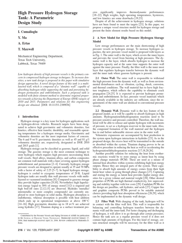 Compressed Air Tank Design | Download Free PDF | Stress (Mechanics) | Gases