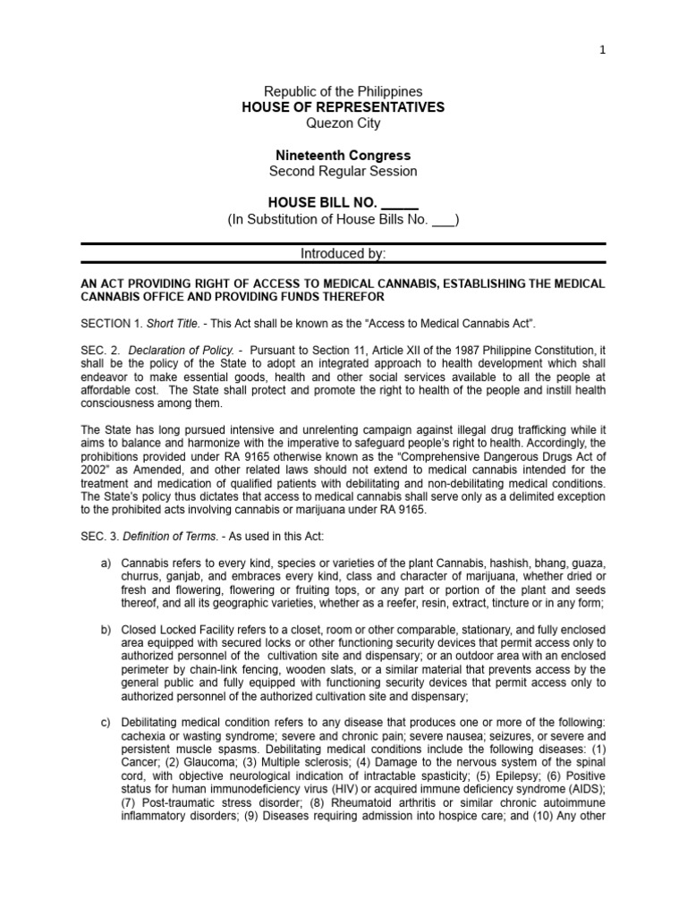 SB Medical Cannabis Act As of 2292024 | PDF | Pharmacy | Medical Cannabis