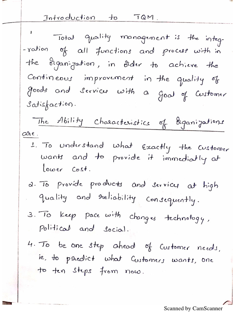 TQM Notes | PDF