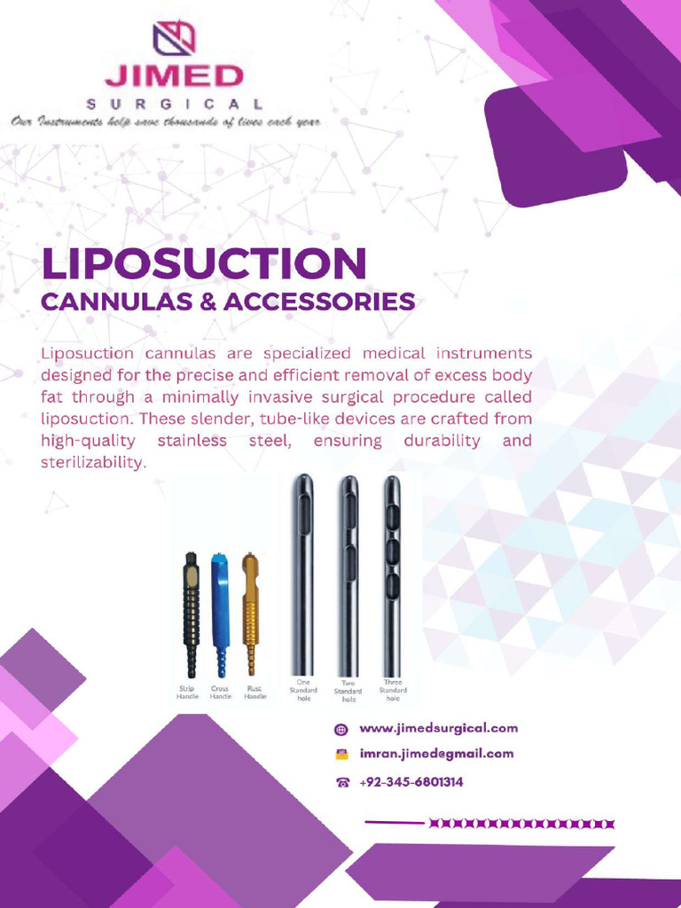 Jimed Liposuction Cannula | PDF