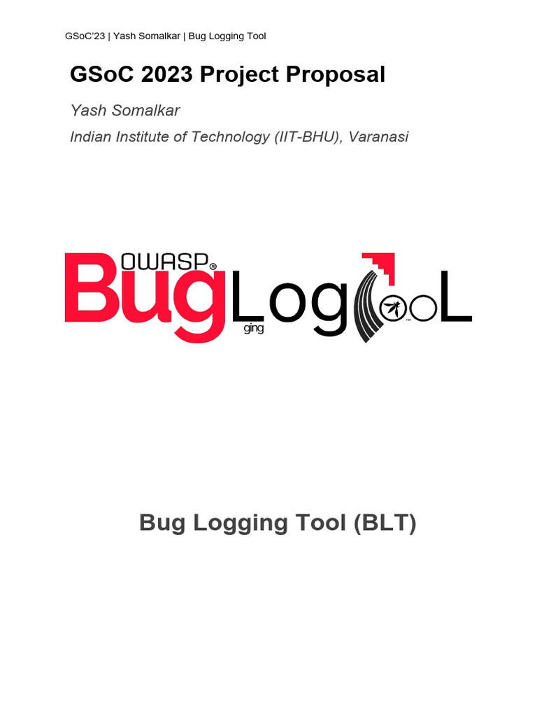 GSoC 2023 Proposal: Bug Logging Tool | PDF | Android (Operating System) | Google Play