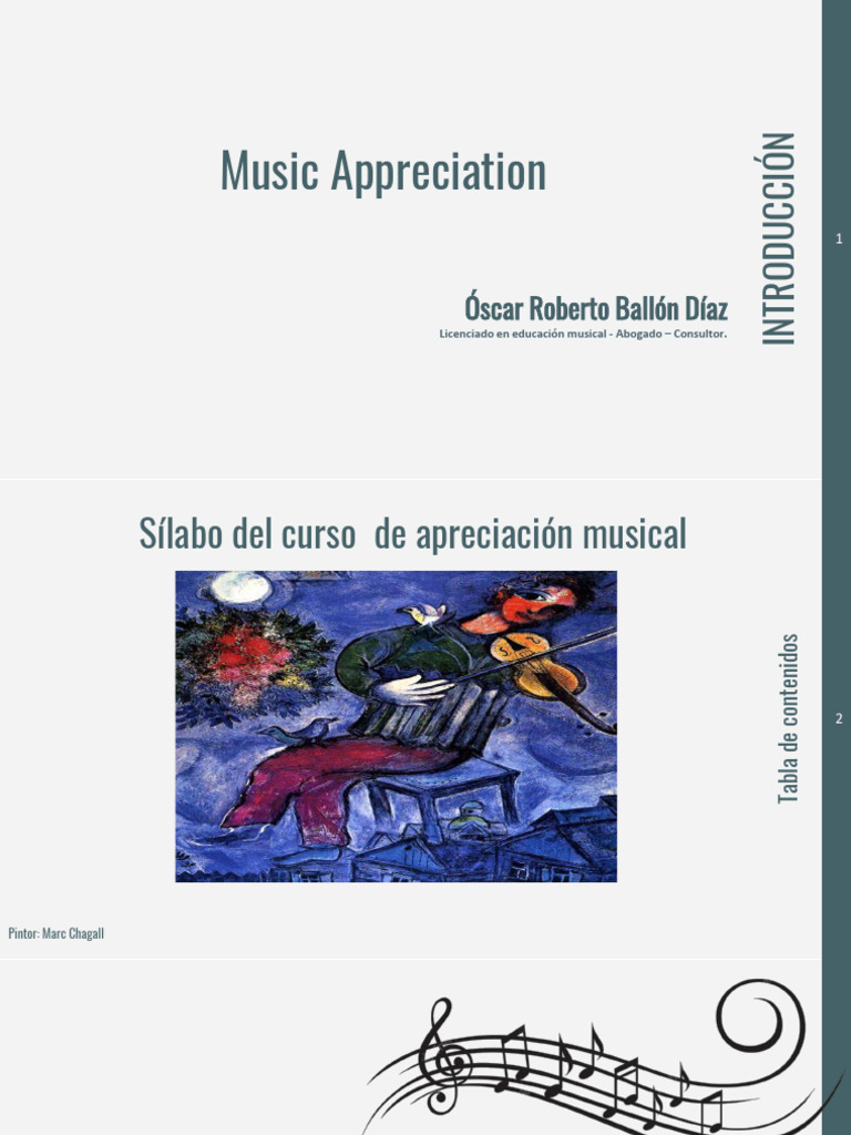 Apreciación Musical. Óscar Roberto Ballón Díaz. 2024 | Descargar gratis ...