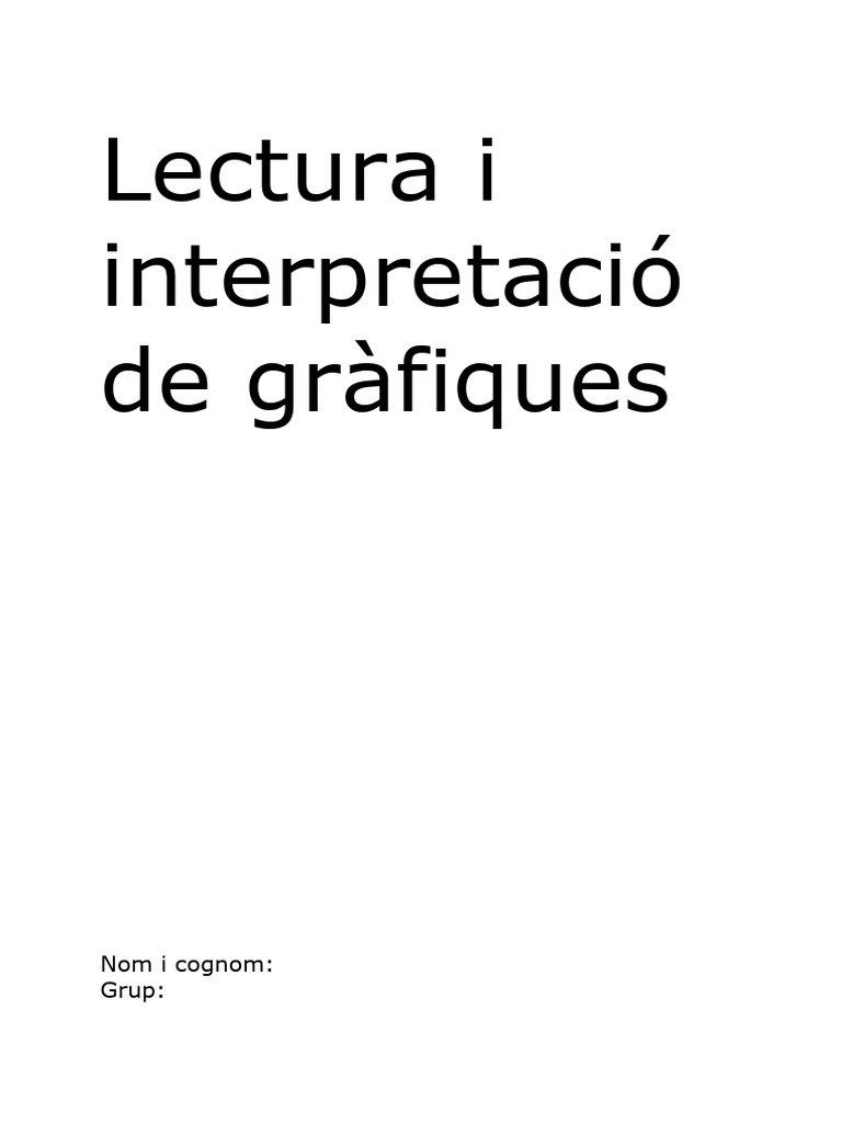 Lectura I Interpretació de Gràfics Ok | PDF