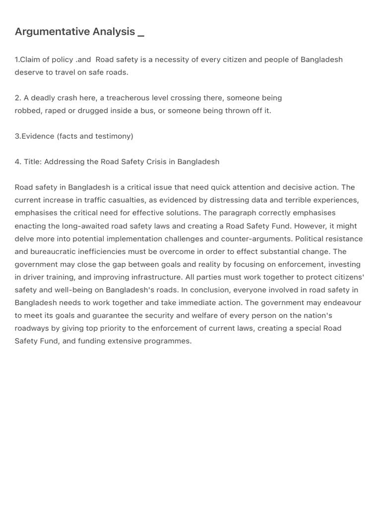 Argumentative Analysis _ | PDF