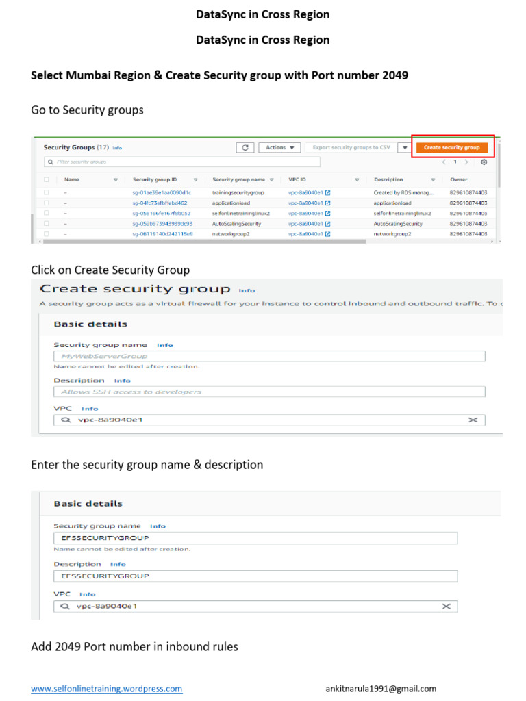 DataSync in Cross Region Task | PDF | File System | Sudo