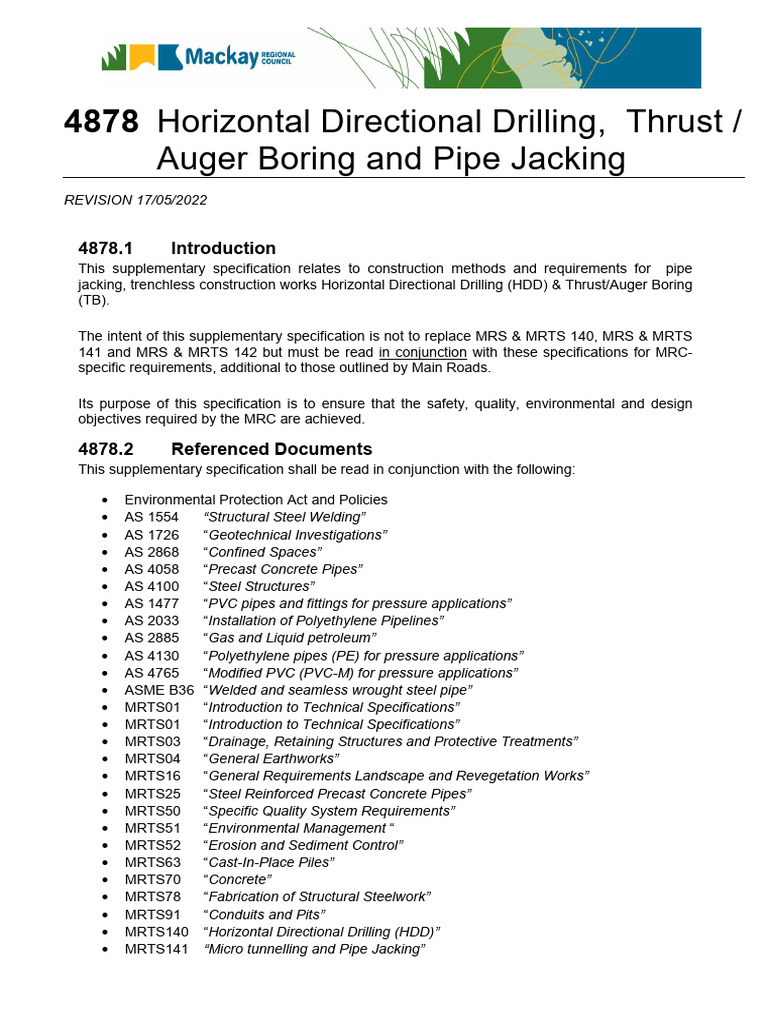 Trenchless Construction Guide | PDF | Pipe (Fluid Conveyance) | Casing ...
