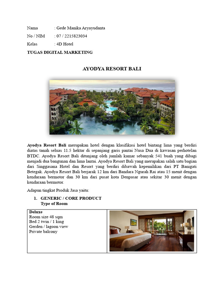 07 Gede Manika Aryayudanta Product 4D Hotel | PDF