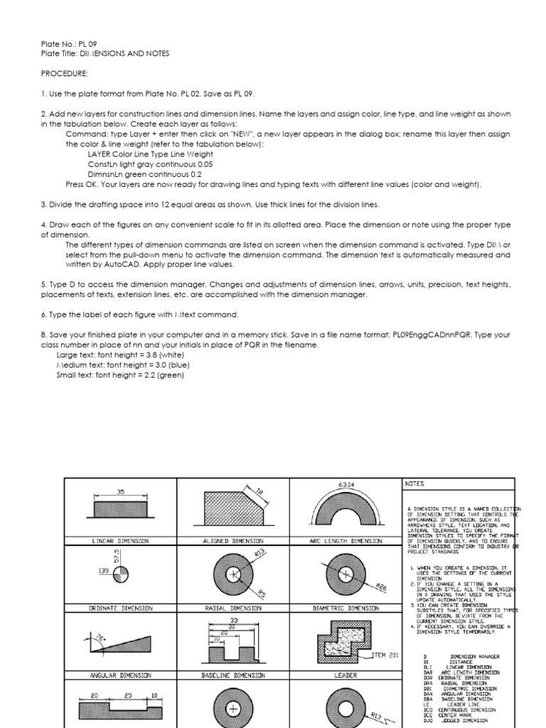 PL09A Dimension and Notes | PDF