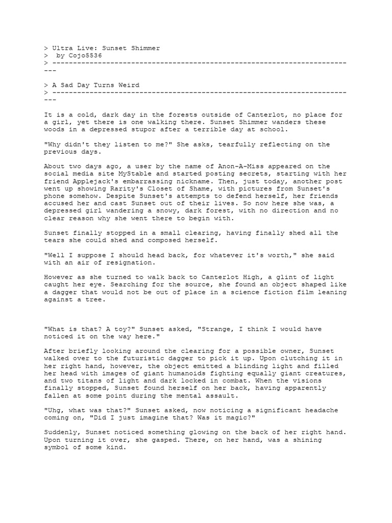 Ultra Live - Sunset Shimmer | PDF