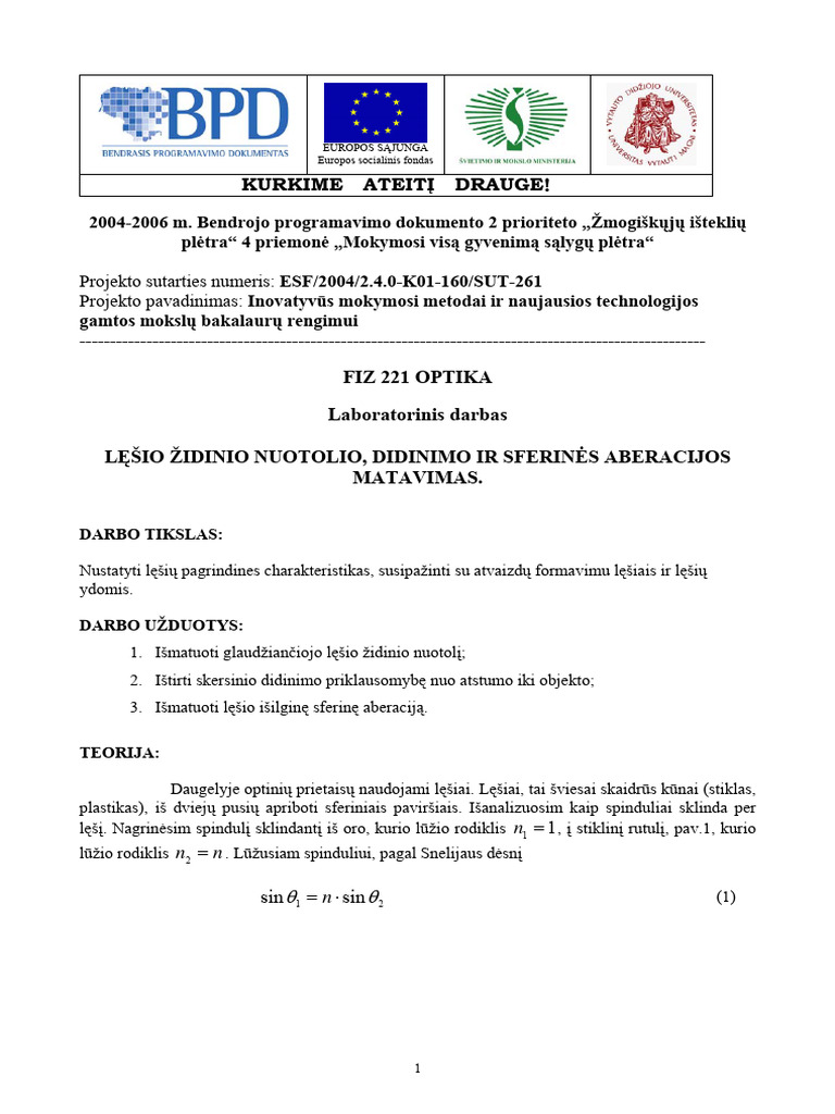 LD - 8 - Lesio Zidinio Nuotolio Tyrimas | PDF