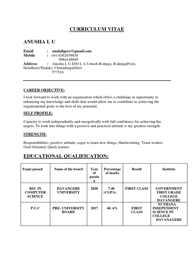 Anu Resume | PDF | Learning | Behavior Modification